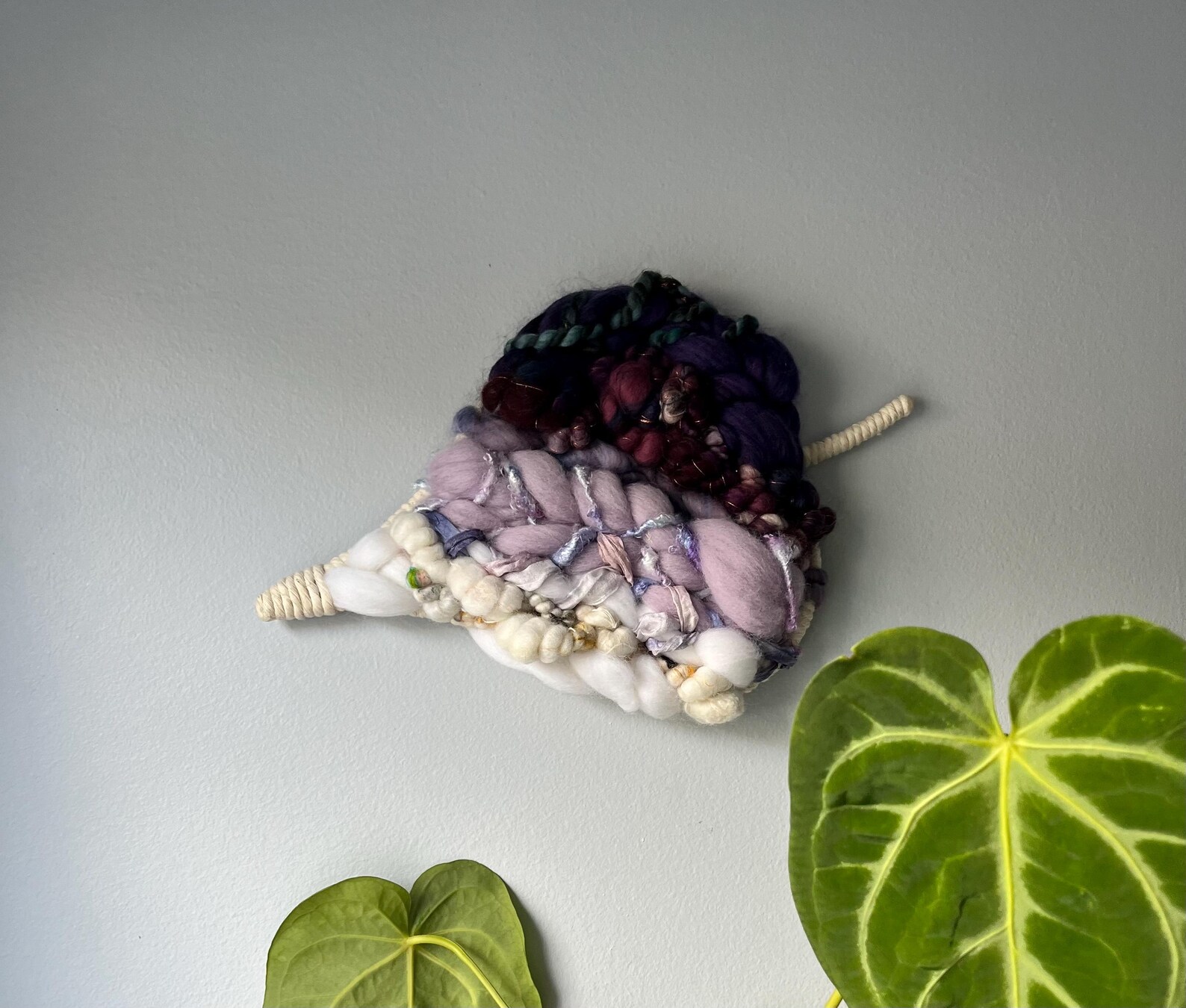 Leaf Weaving | Purple Woven Leaf | Leaf Wall Hanging | Leaves Wall Art ...