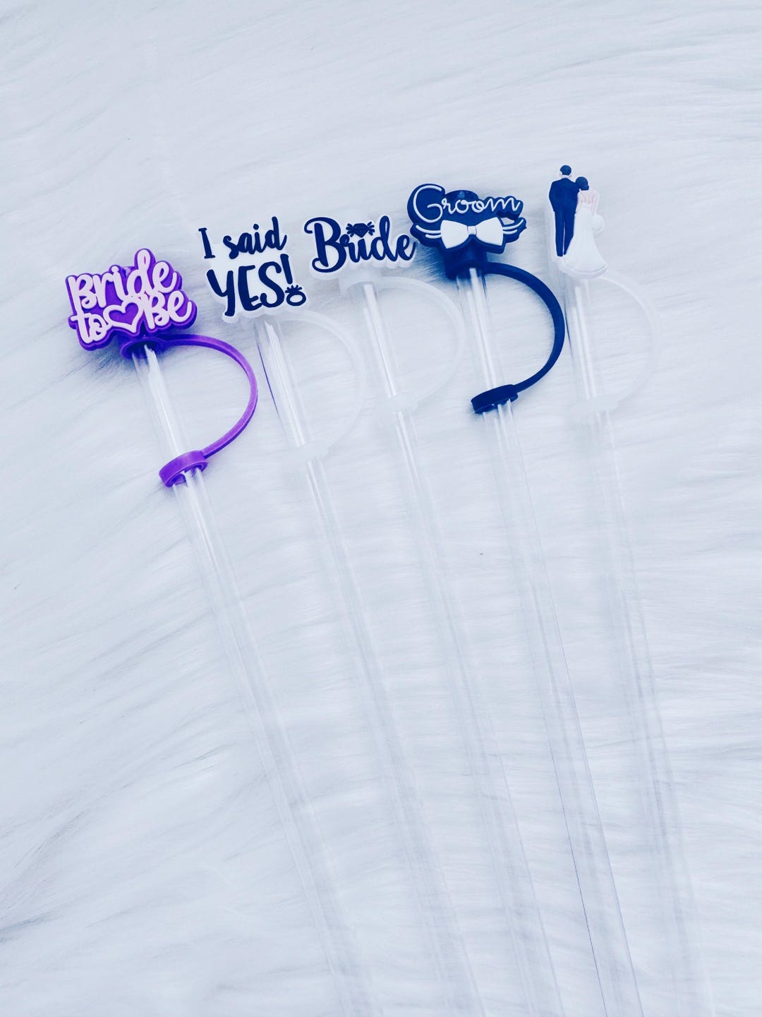 Wedding Straw Toppers Bride and Groom Straw Accessories Bride to Be ...