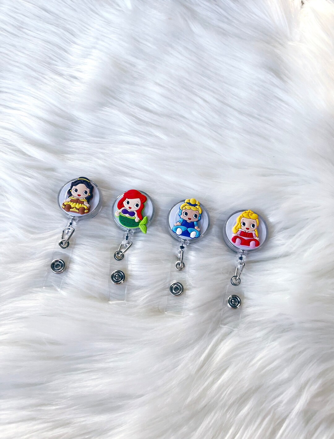 Clip on Nurse Badge Reels Disney Princess Badge Reels Medical ID Badge ...