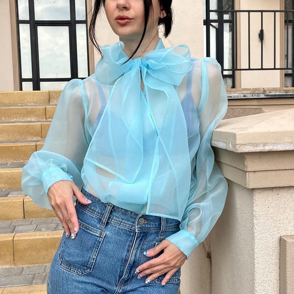 Transparent See Through Blouse - Etsy