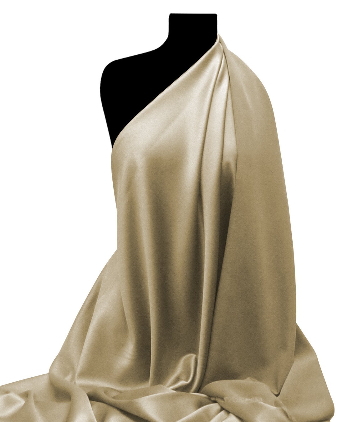 Tan Crepe Lining Fabric Luxury Soft Touch Material Dress/craft 44/45 ...