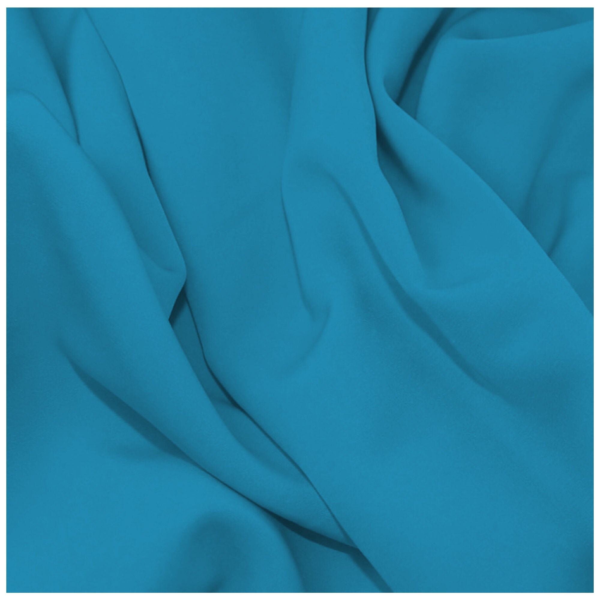 Turquesa Sienna Crepe Tela Plain 60 150cms Lujo Soft - Etsy España