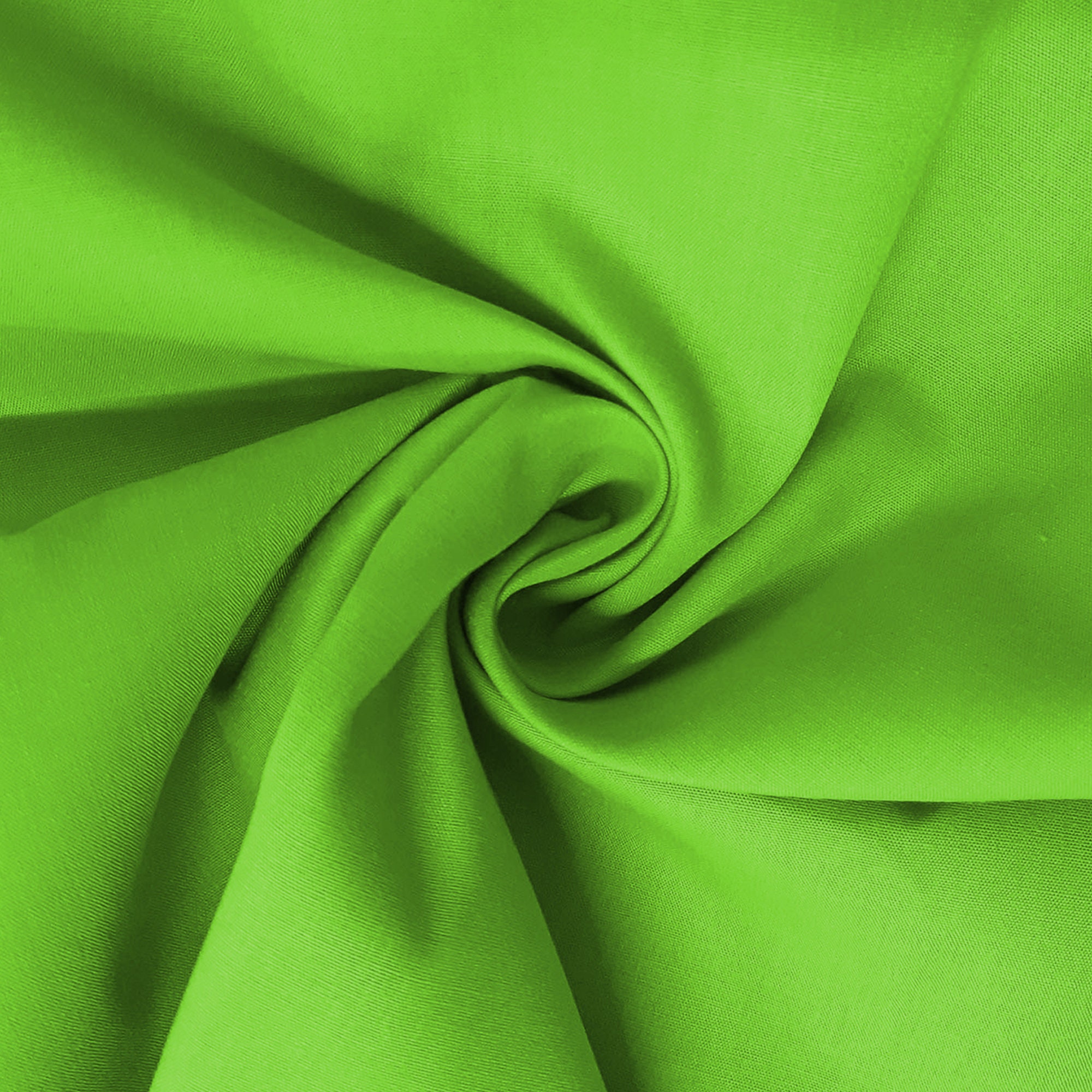 Lime Green Cotton Fabric 100% Cotton Poplin Plain Fabric for ...