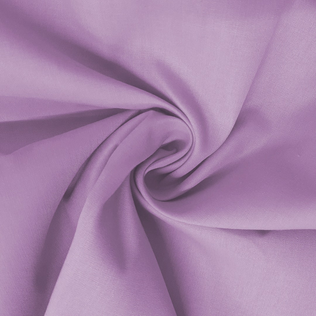 Lilac PolyCotton Fabric 65/35 Blended Dyed Premium Fabric 45" (112cm ...