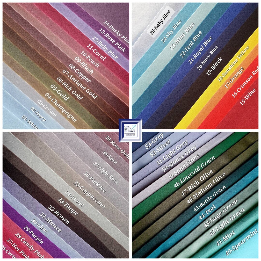 Dull Duchess Satin Fabric Premium Quality Smooth Dress Material 60 ...