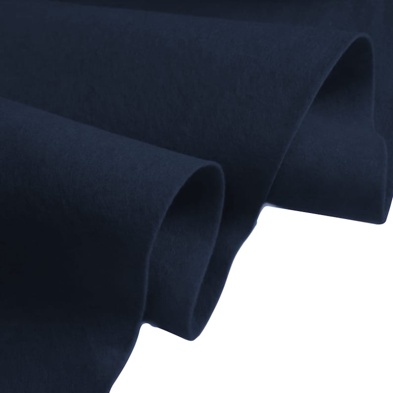 Navy Blue Felt Fabric 60" (150cms) Extra Wide 1mm Thick for School ...