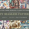 Paris Cafe Vibe Pattern Seamless Digital Papers - Printable Scrapbook ...