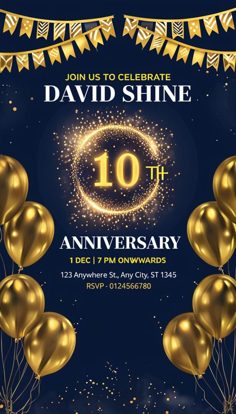 50+ Happy Work Anniversary Custom Canva Templates, Digital Download ...