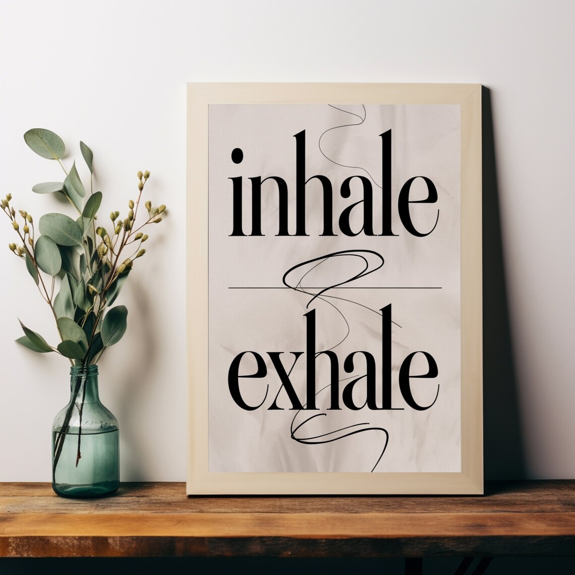 15 Inhale Exhale Wall Art Designs Elegant Posters for Meditative Home ...