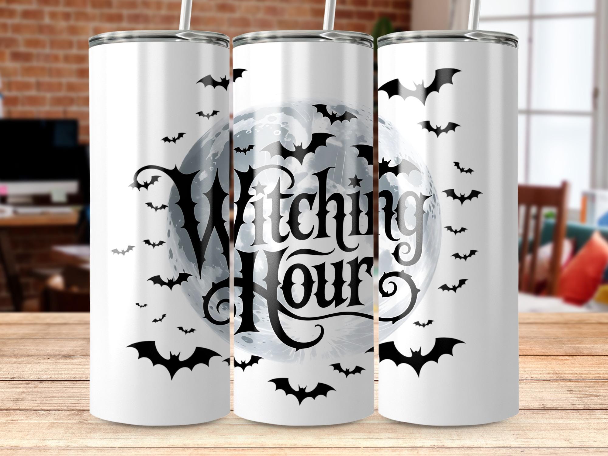 Witching Hour PNG, Halloween Png, Bat Png, Moon Png, Spooky Season ...