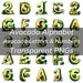 Avocado Alphabet Bundle, Avocado Letters & Numbers , Transparent PNG ...