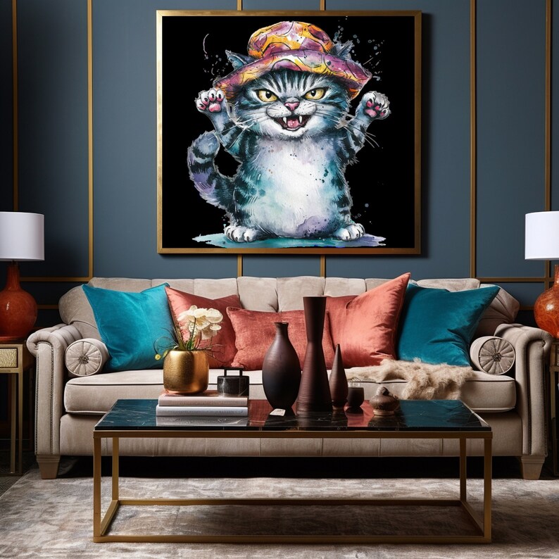 50+ Quirky Cat PNG Clipart Bundle Colorful Funny Cats for Cards ...