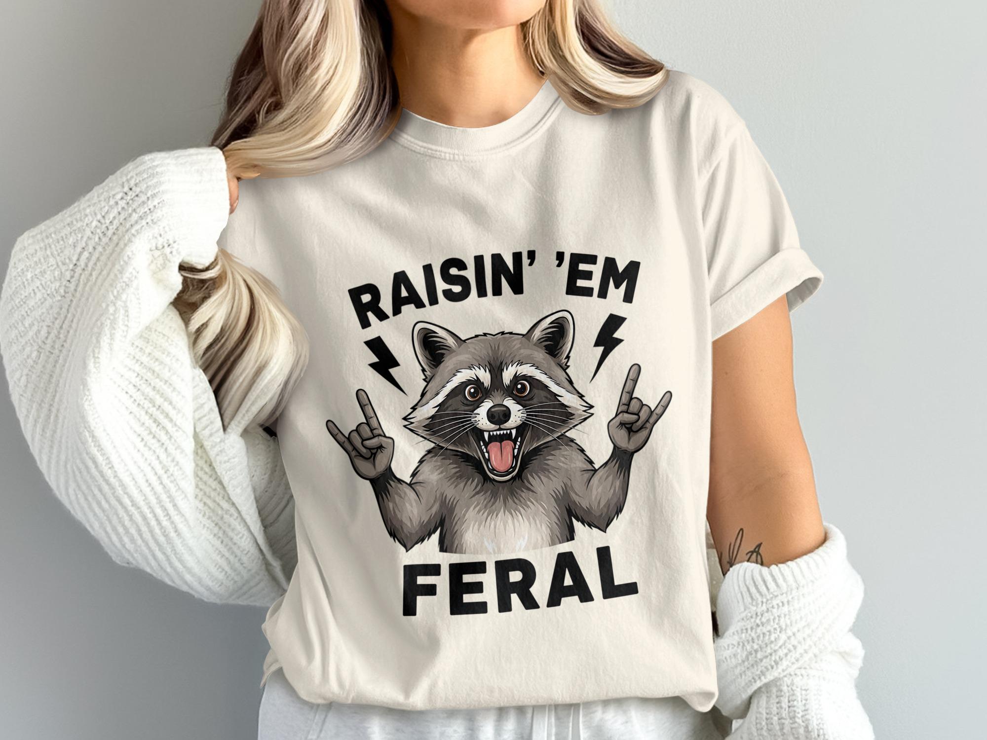 Raisin' Em Feral Raccoon PNG, Rock Sign, Raccoon Clipart, Funny Raccoon ...