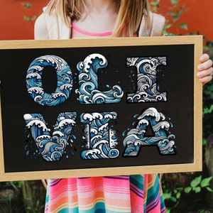 Ocean/sea Alphabet Letters Bundle, Ocean PNG Letters, Numbers, Sea ...