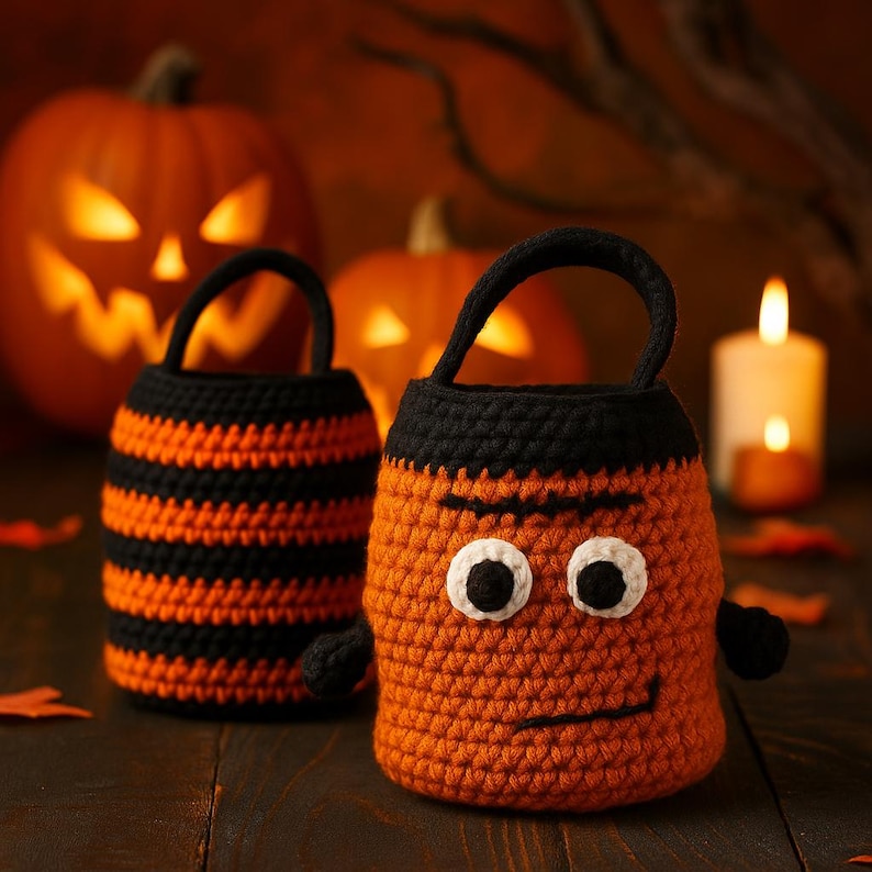 Crochet Halloween Treat Bag PDF Pattern | Frankenstein Tote Bag ...