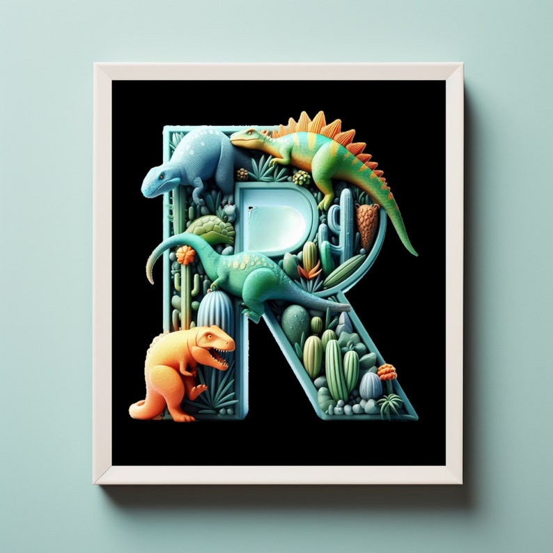 Dinosaur Alphabet Bundle Dinosaur Letters & Numbers Digital Download ...