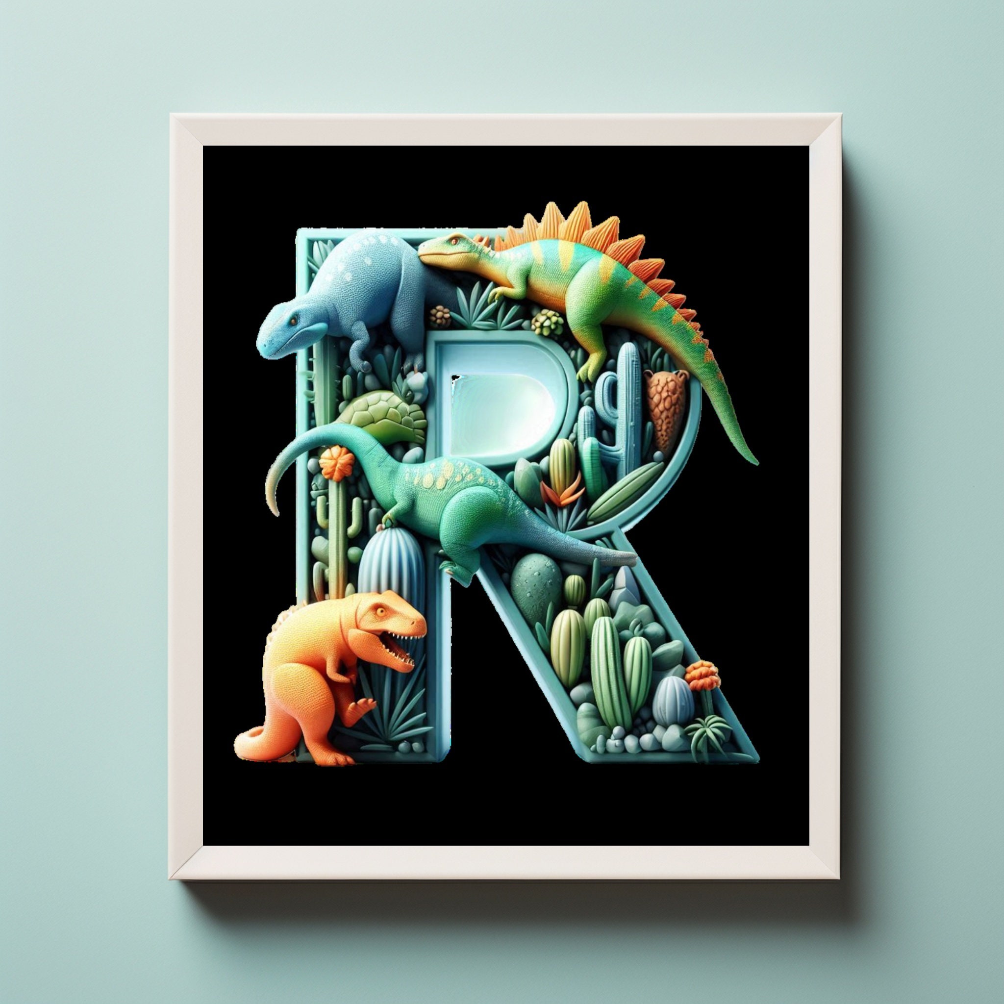 Dinosaur Alphabet Bundle Dinosaur Letters & Numbers Digital Download ...