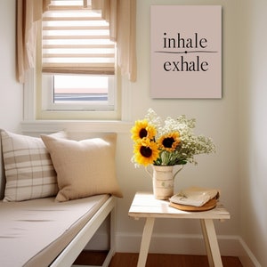 15 Inhale Exhale Wall Art Designs Elegant Posters for Meditative Home ...