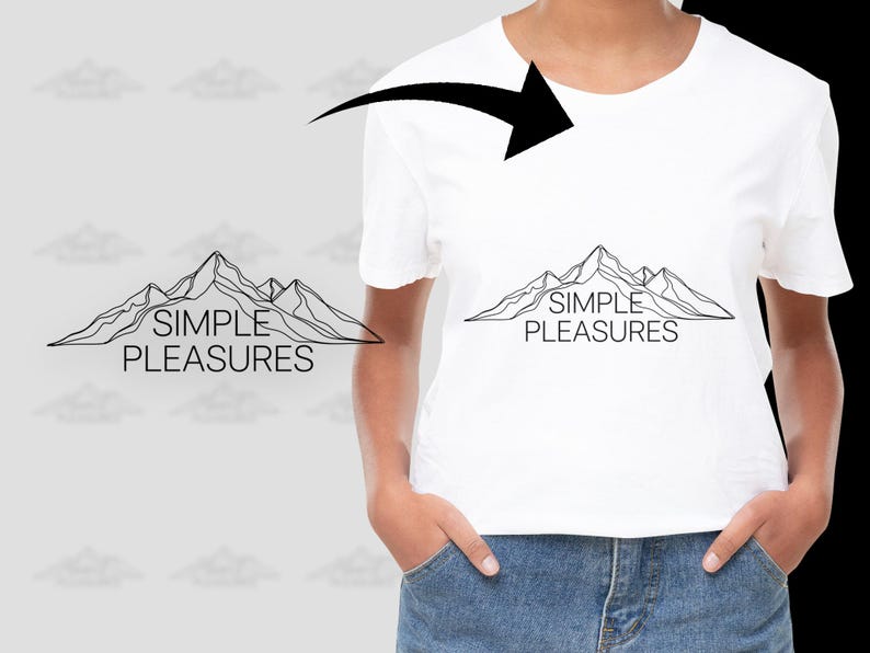 Simple Pleasures PNG, Mountain Png, Line Art Png, Minimalist Png ...
