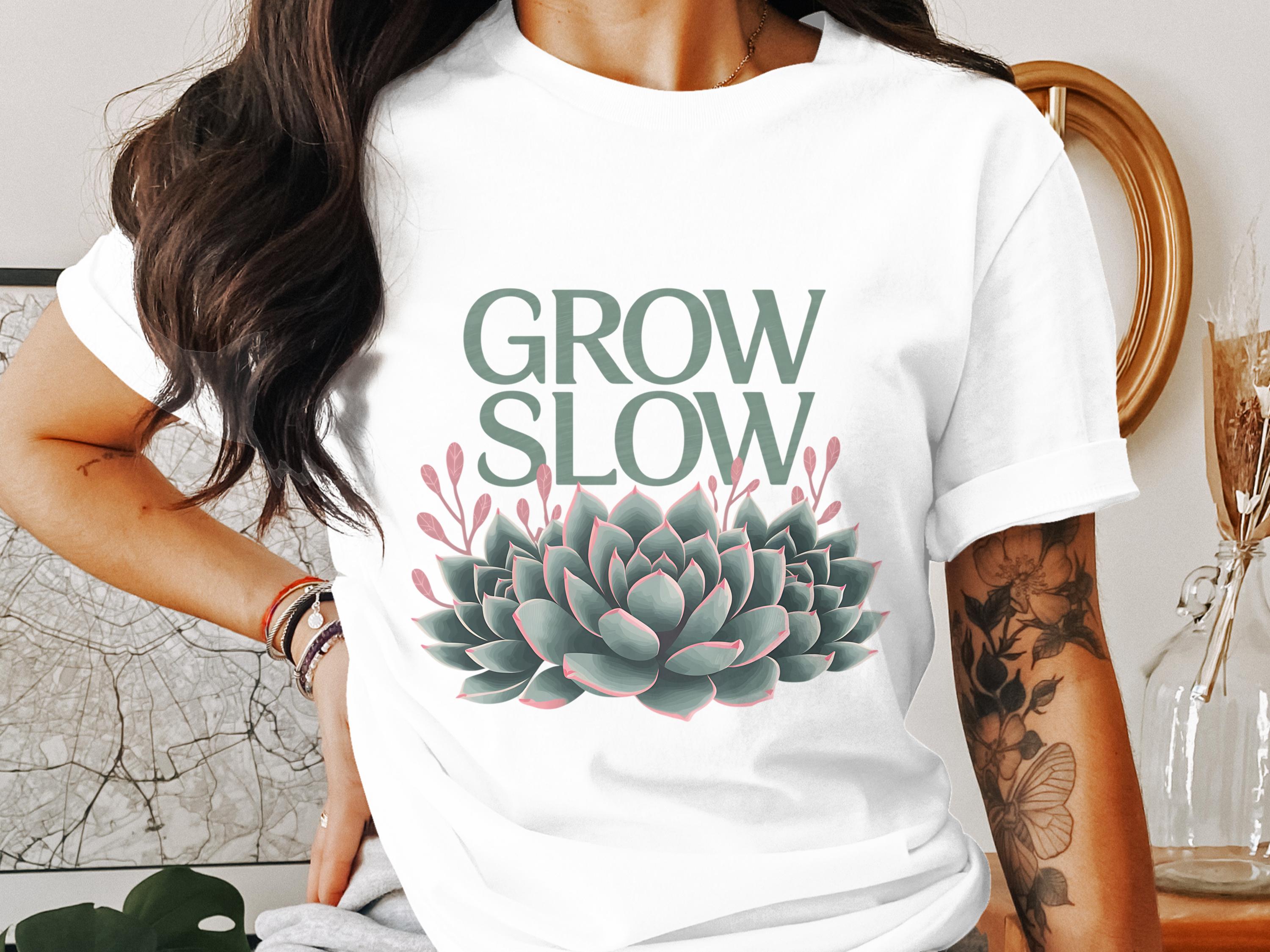 Grow Slow PNG, Succulent Clipart, Plant Png, Positive Quote Png ...