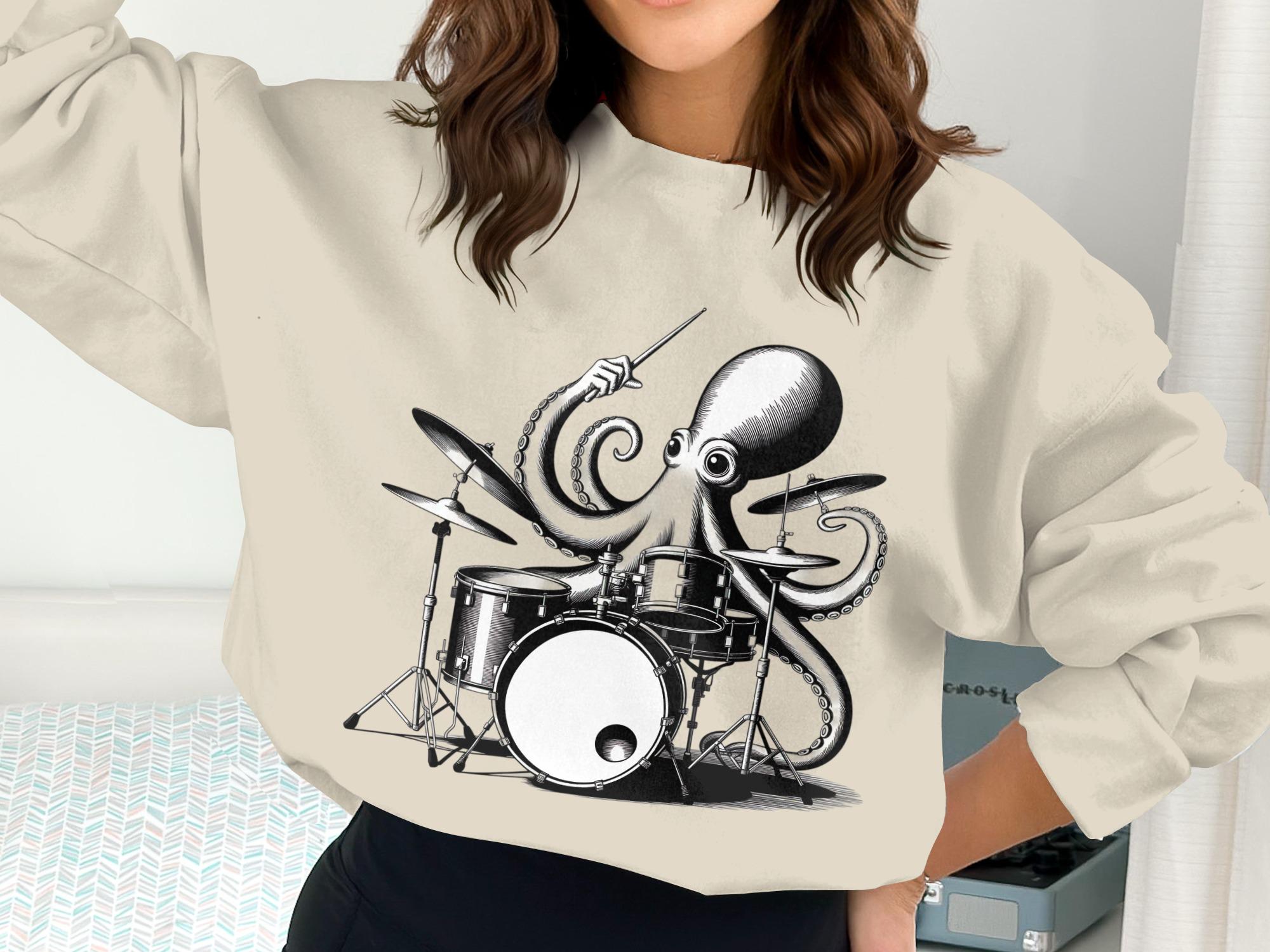 Octopus Drummer PNG, Drum Set Clipart, Funny Animal Png, Music Lover ...