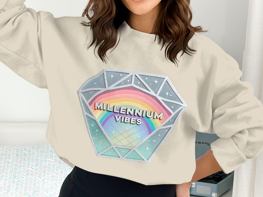 Millennium Vibes PNG, Rainbow Png, Digital Download, Diamond Png ...