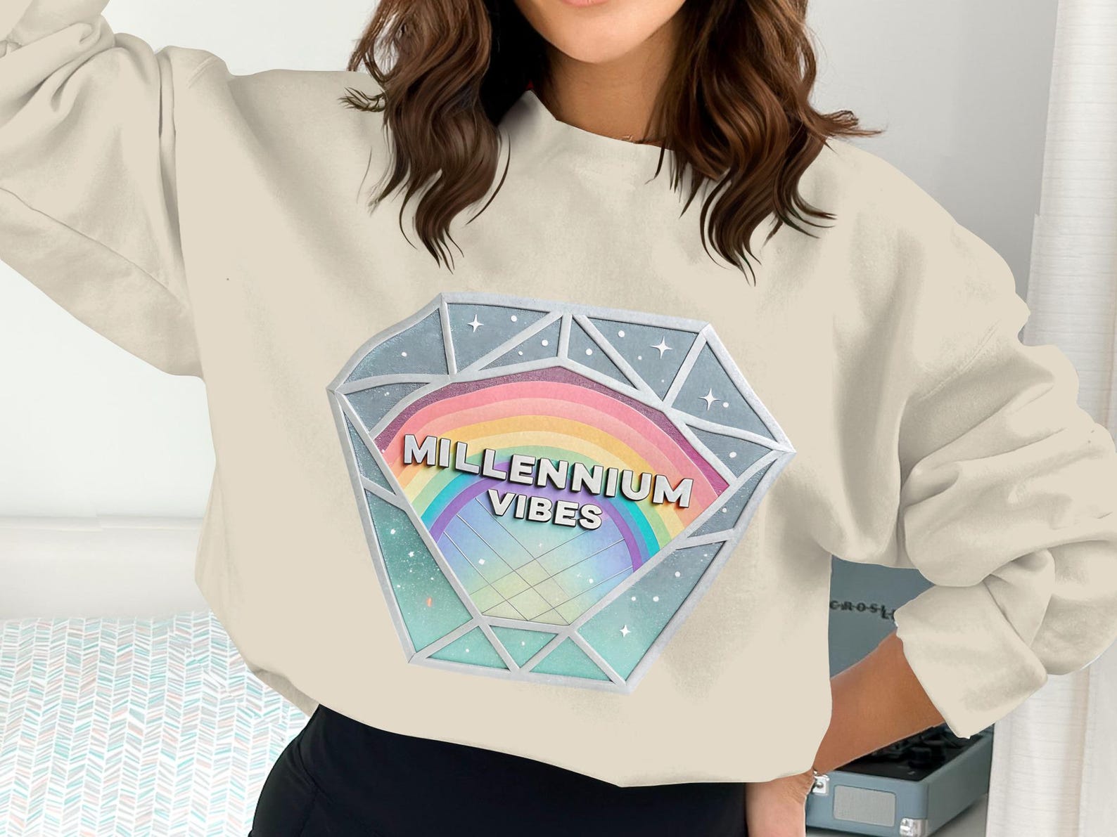 Millennium Vibes PNG, Rainbow Png, Digital Download, Diamond Png ...