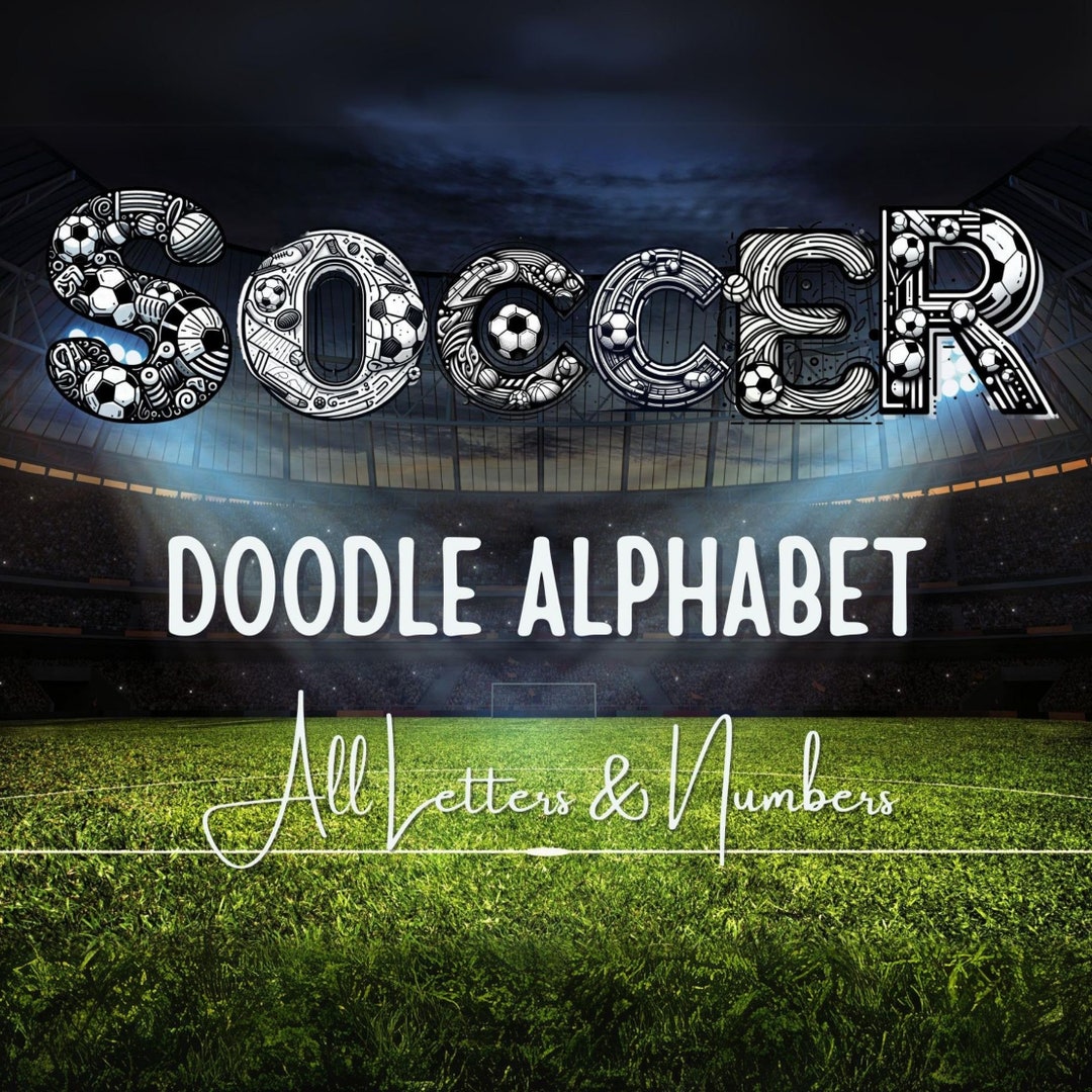 Soccer Alphabet Letters Bundle | Football PNG Letters Numbers | Soccer ...