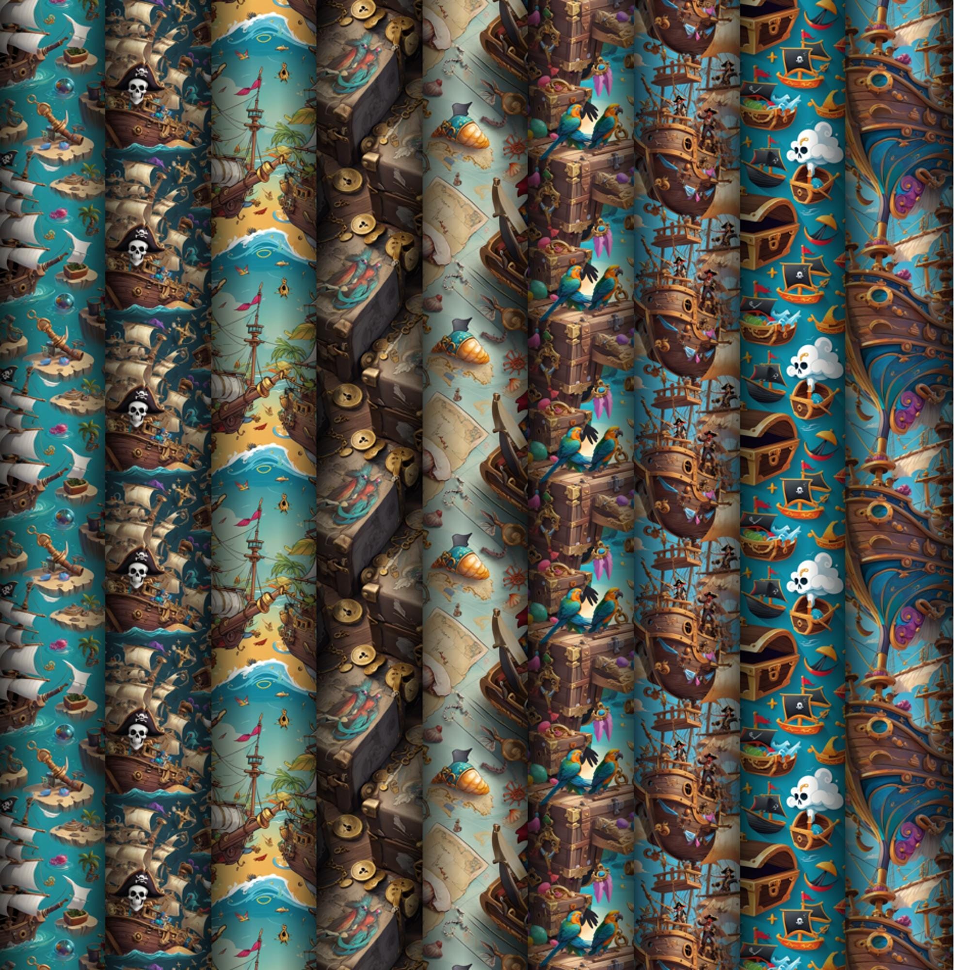100+ Pirate Theme Seamless Backgrounds, Pirate Patterns for Nursery ...