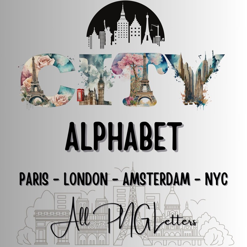 New York City Alphabet Poster - Etsy