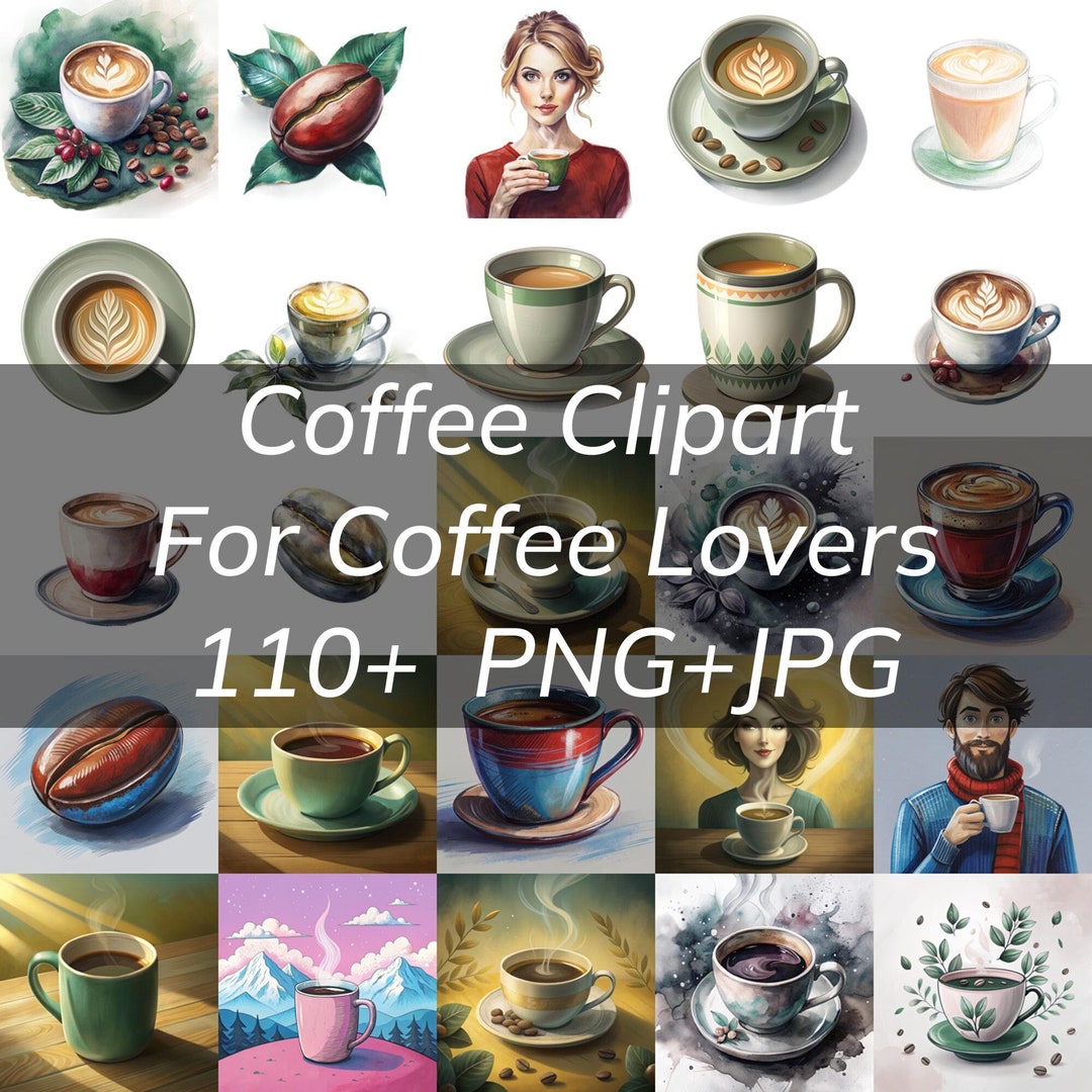 110+ Coffee Clipart, Coffee Lover Art , Transparent PNG & JPG, Coffee ...