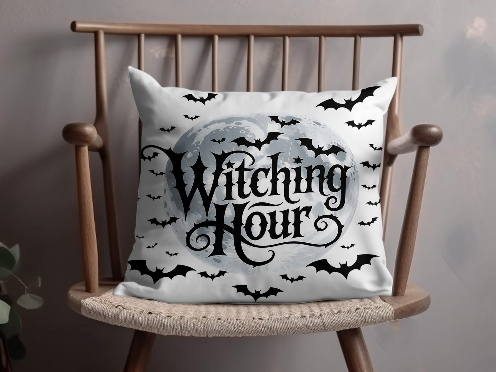 Witching Hour PNG, Halloween Png, Bat Png, Moon Png, Spooky Season ...