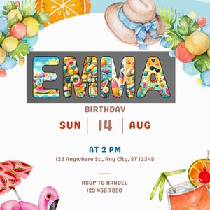 Summer Background Alphabet Letters Bundle, Summer Theme PNG Letters ...