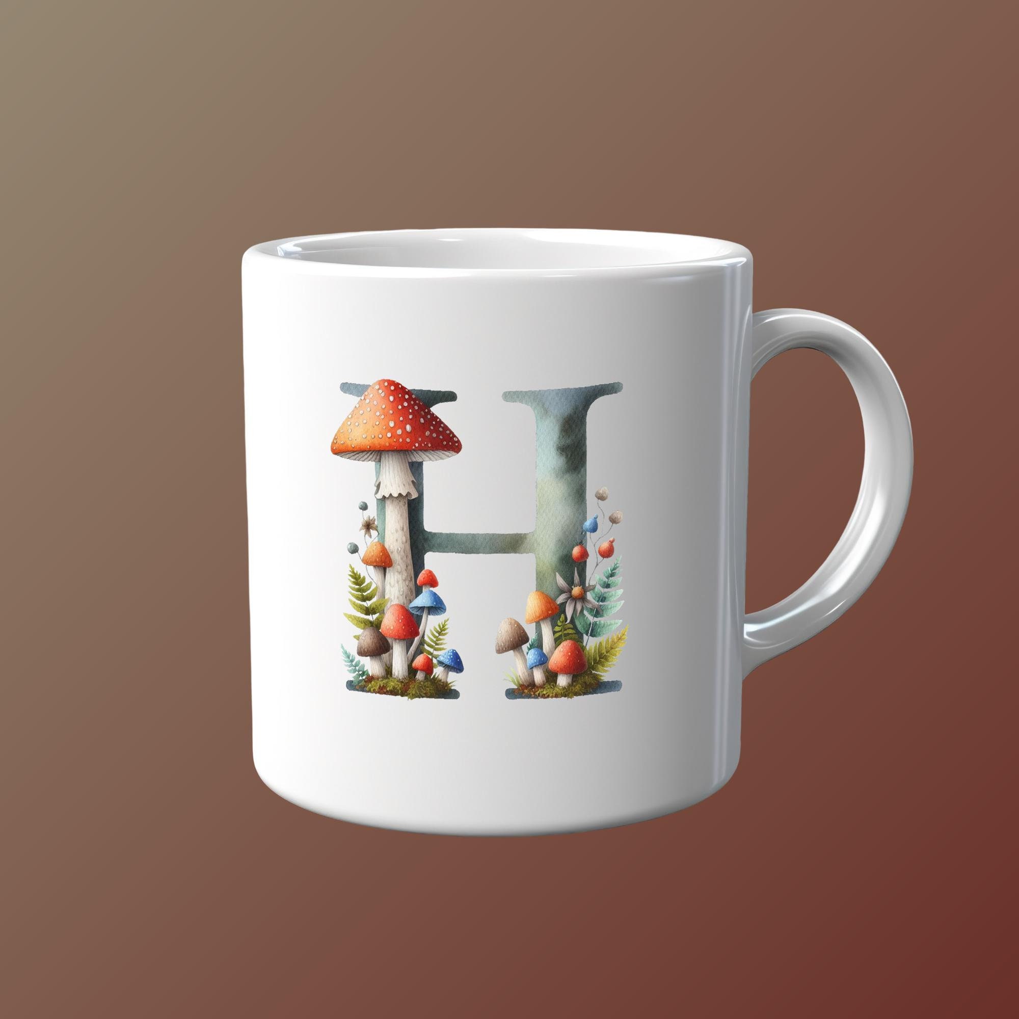 Watercolor Mushroom Alphabet, Mushroom Theme Letters Numbers Mushroom ...