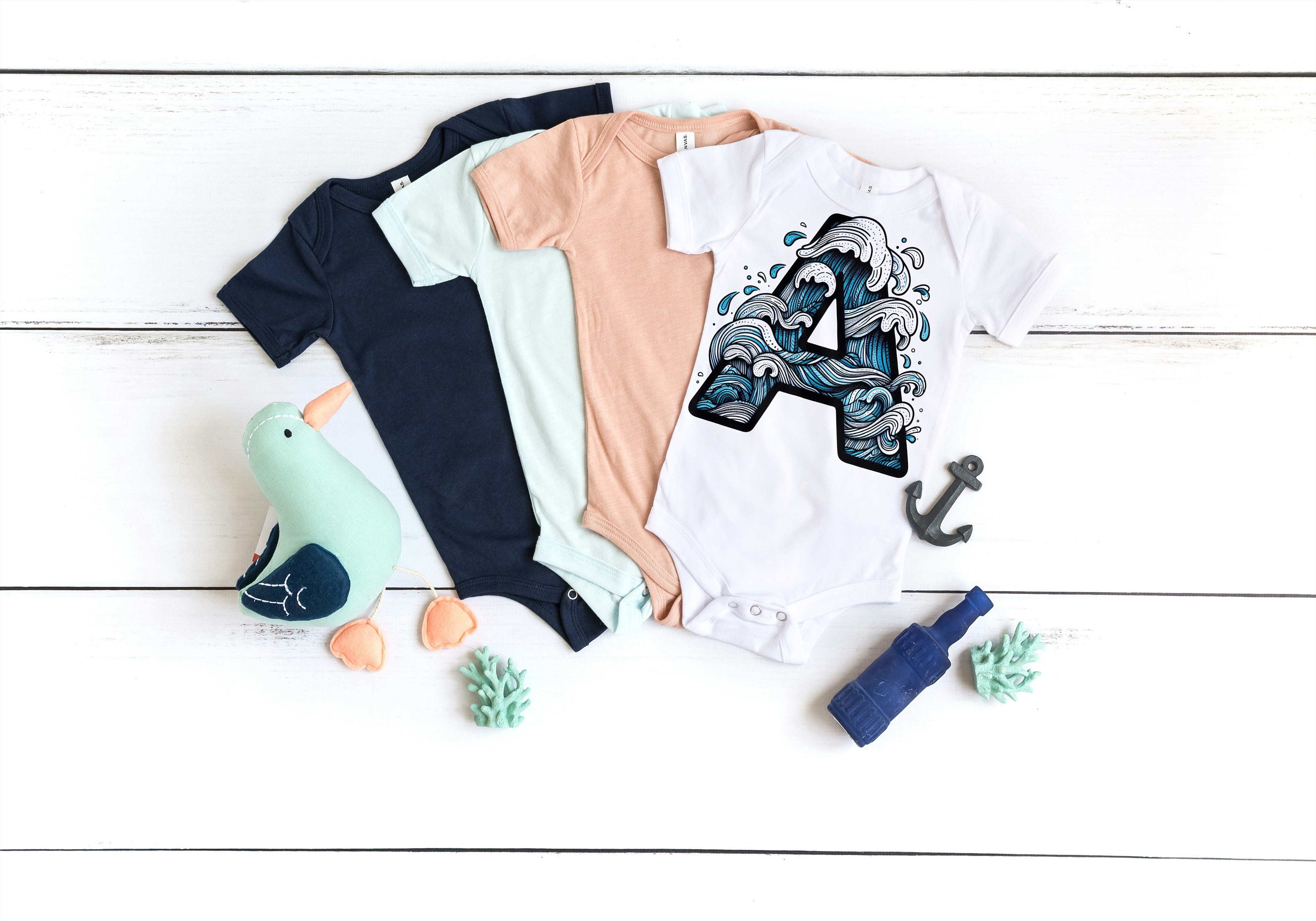 Ocean/sea Alphabet Letters Bundle, Ocean PNG Letters, Numbers, Sea ...