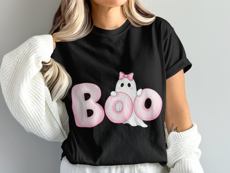 Cute Ghost Boo PNG, Halloween Png, Ghost Clipart, Pink Ghost, Spooky ...