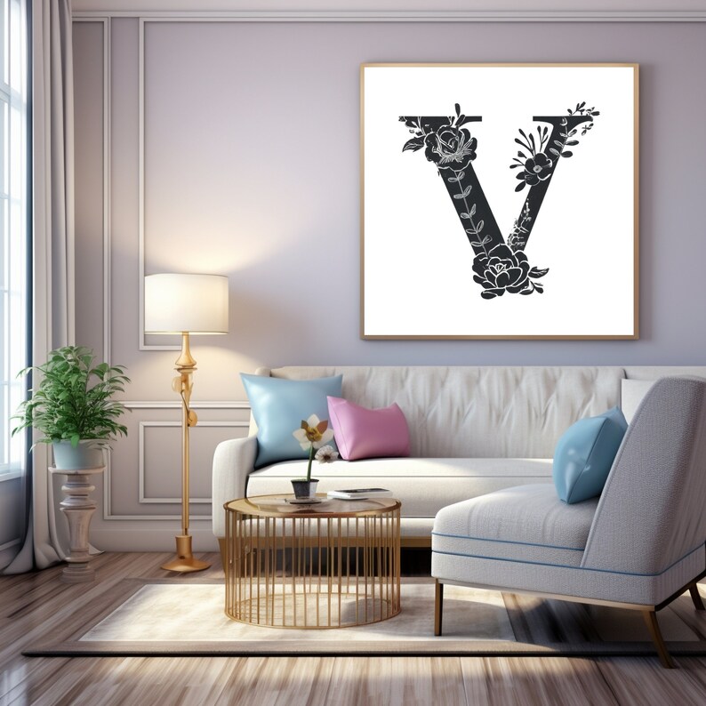 Floral Monogram Alphabet Bundle, Floral Letters, Transparent PNG ...