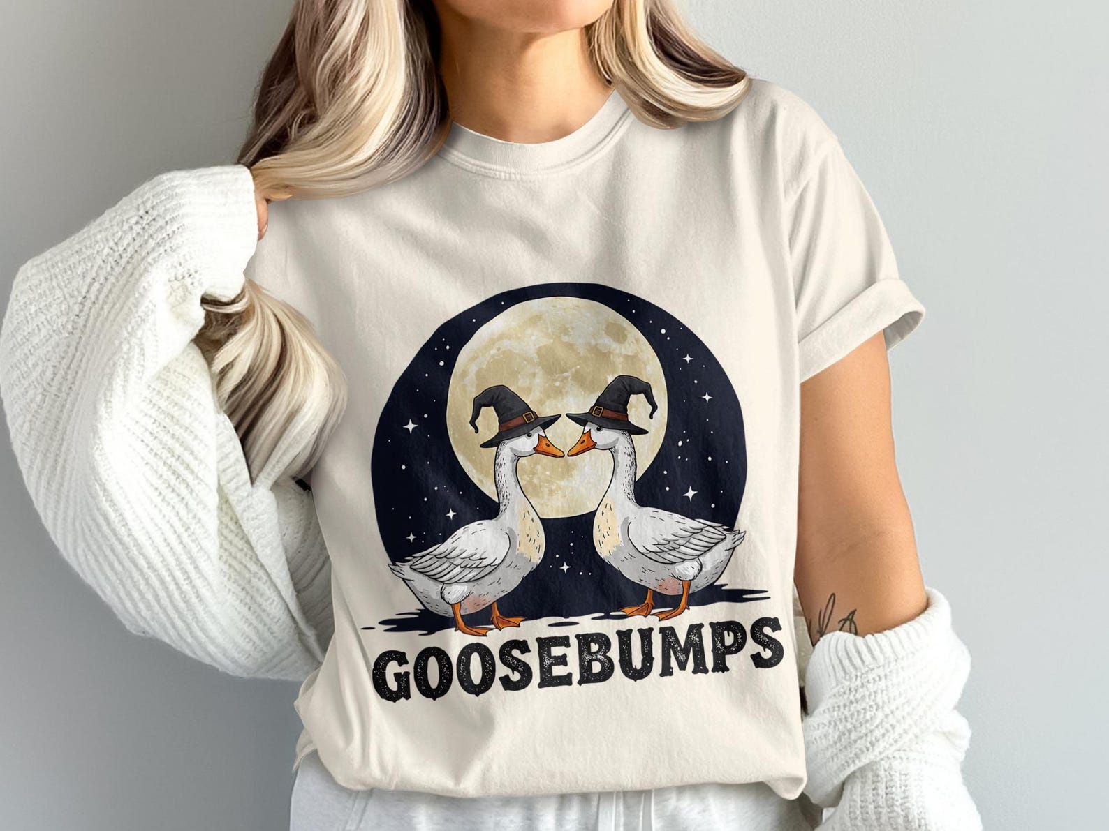 Goosebumps Png, Halloween Goose Png, Witch Goose Digital, Digital ...