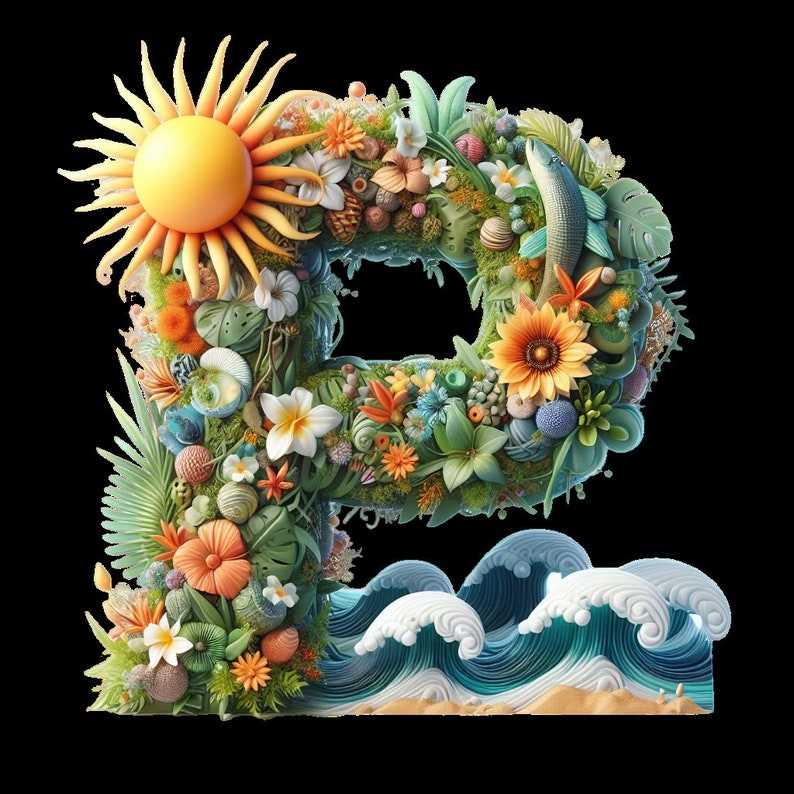 Summer Alphabet Letters Bundle, Summer PNG Letters, Numbers, Summer ...