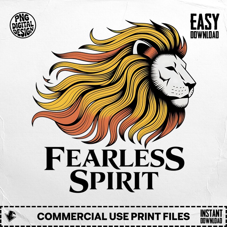 Fearless Spirit Lion PNG, Lion Clipart, Lion Png, Lion Sublimation ...