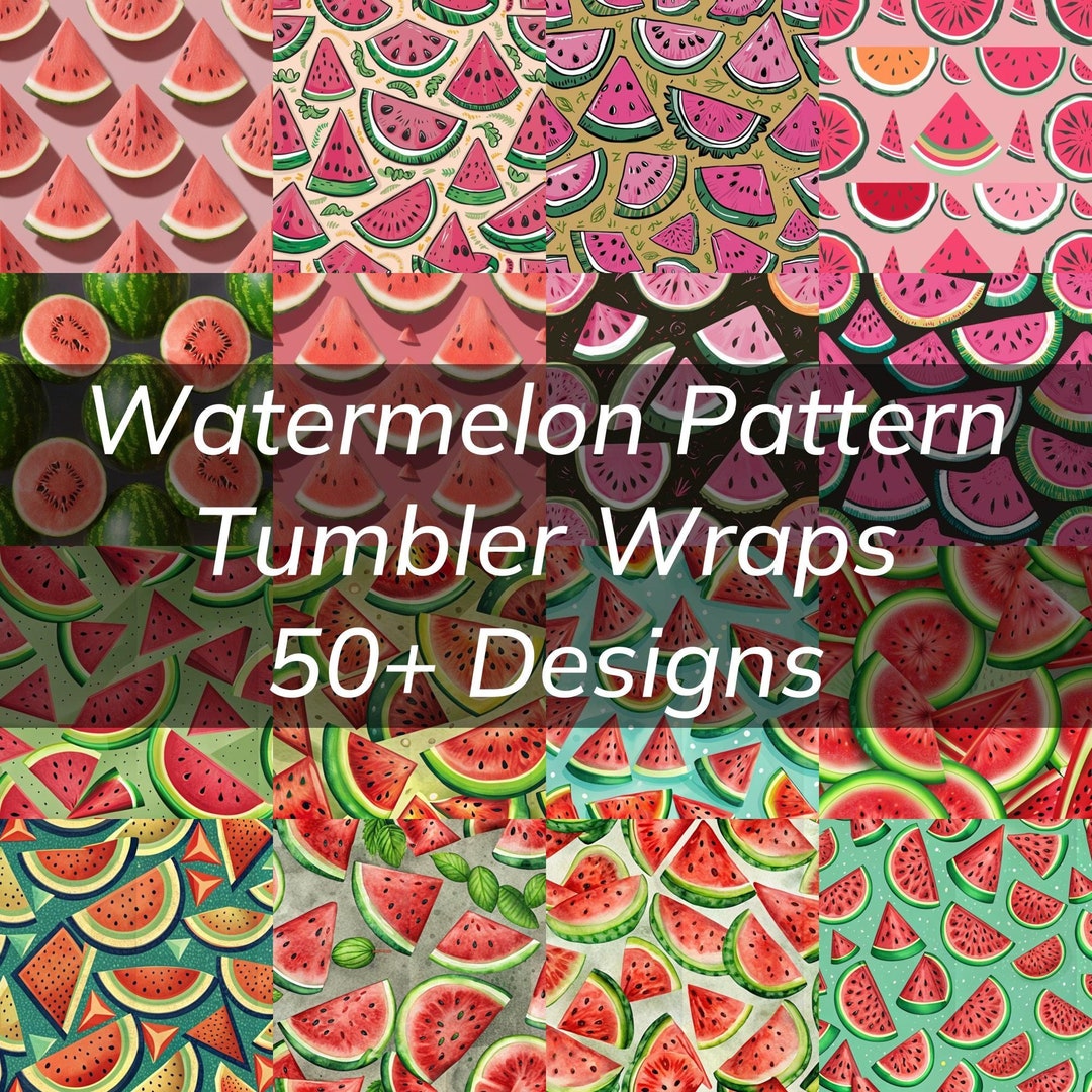 Customizable 50+ Watermelon Tumbler Wraps Summer Vibes With Watermelon ...