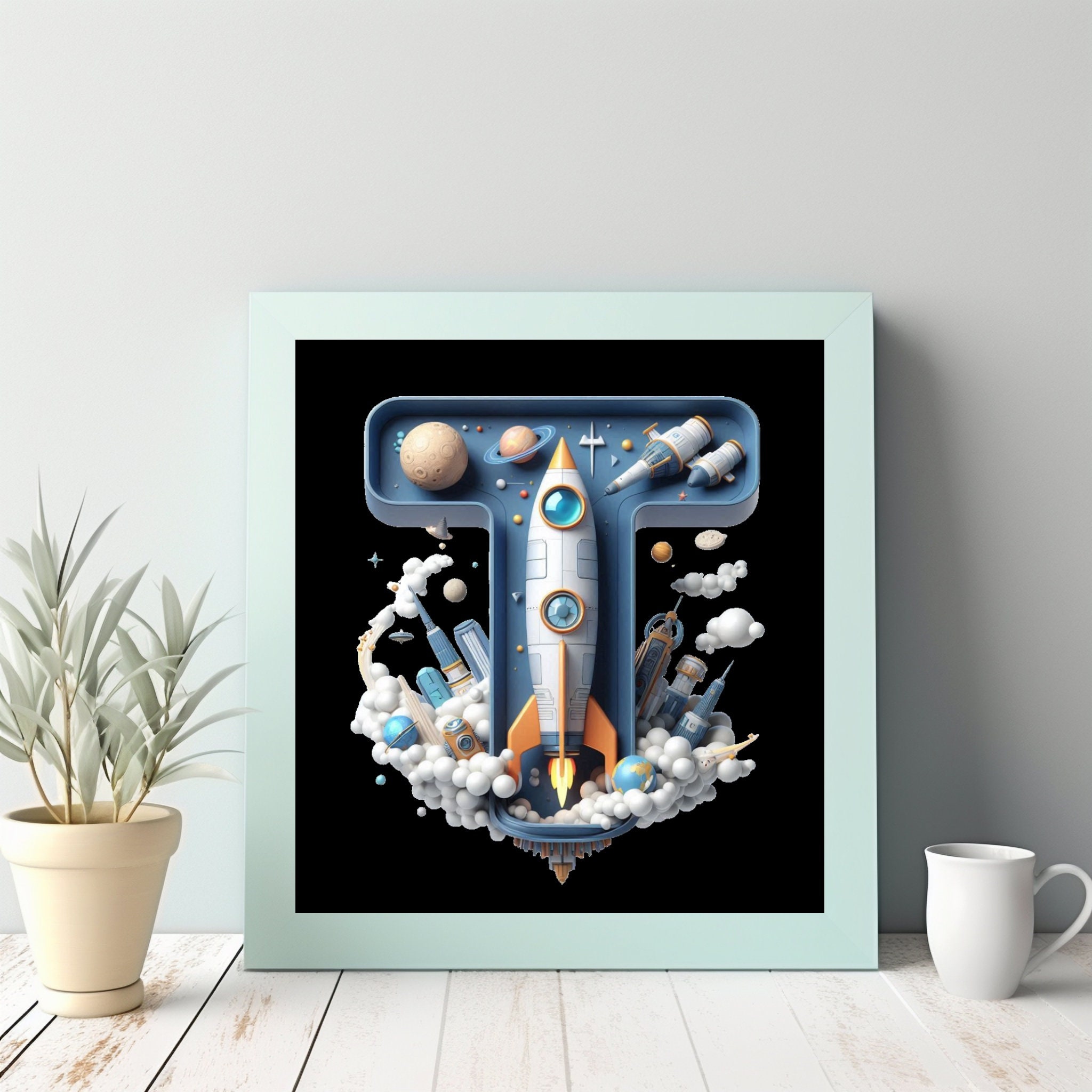 Rocket Alphabet, Space Rocket Letters Numbers Rocket PNG Transparent ...