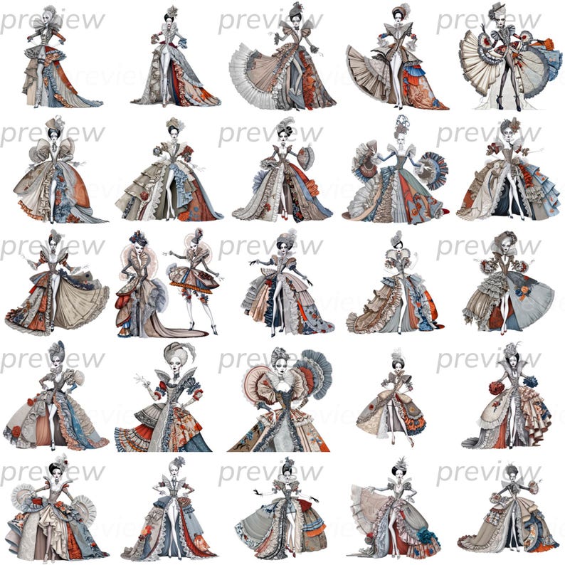 50 Peculiar Quirky Woman Clipart Bundle, Quirky Women Portraits ...