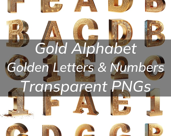 Gold Alphabet PNG, Gold Alphabet Clipart, Golden Letters, Golden ...