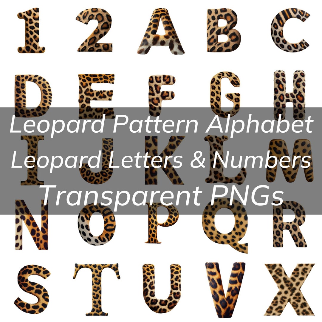 Leopard Print Pattern Alphabet Bundle, Leopard Pattern Letters ...