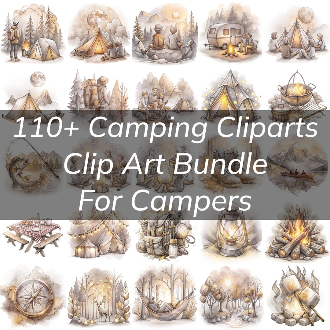 110+ Camping Clip Arts Camp Cliparts, Camping Tents, Campfire ...