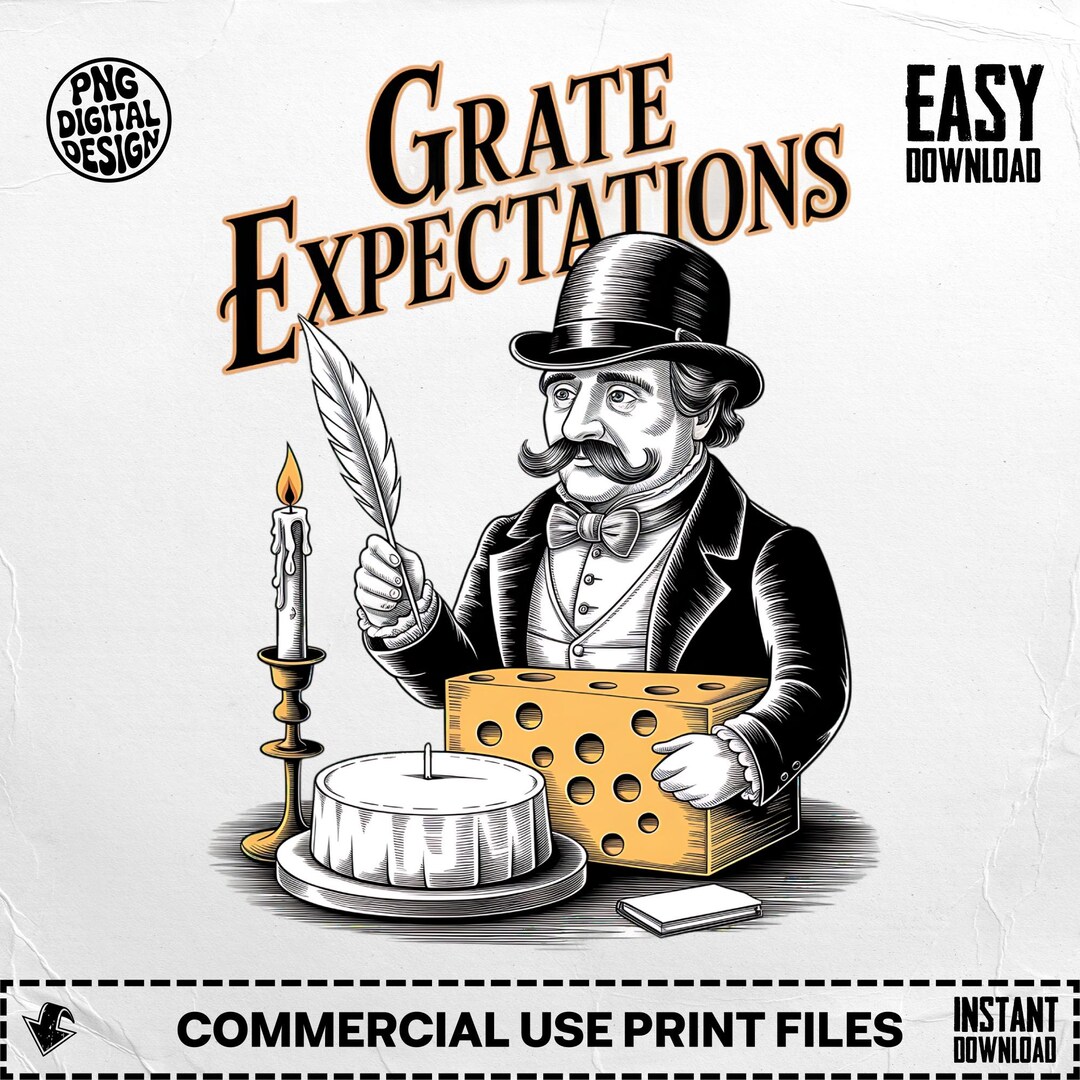 Grate Expectations PNG, Cheese Png, Funny Png, Pun Png, Digital ...