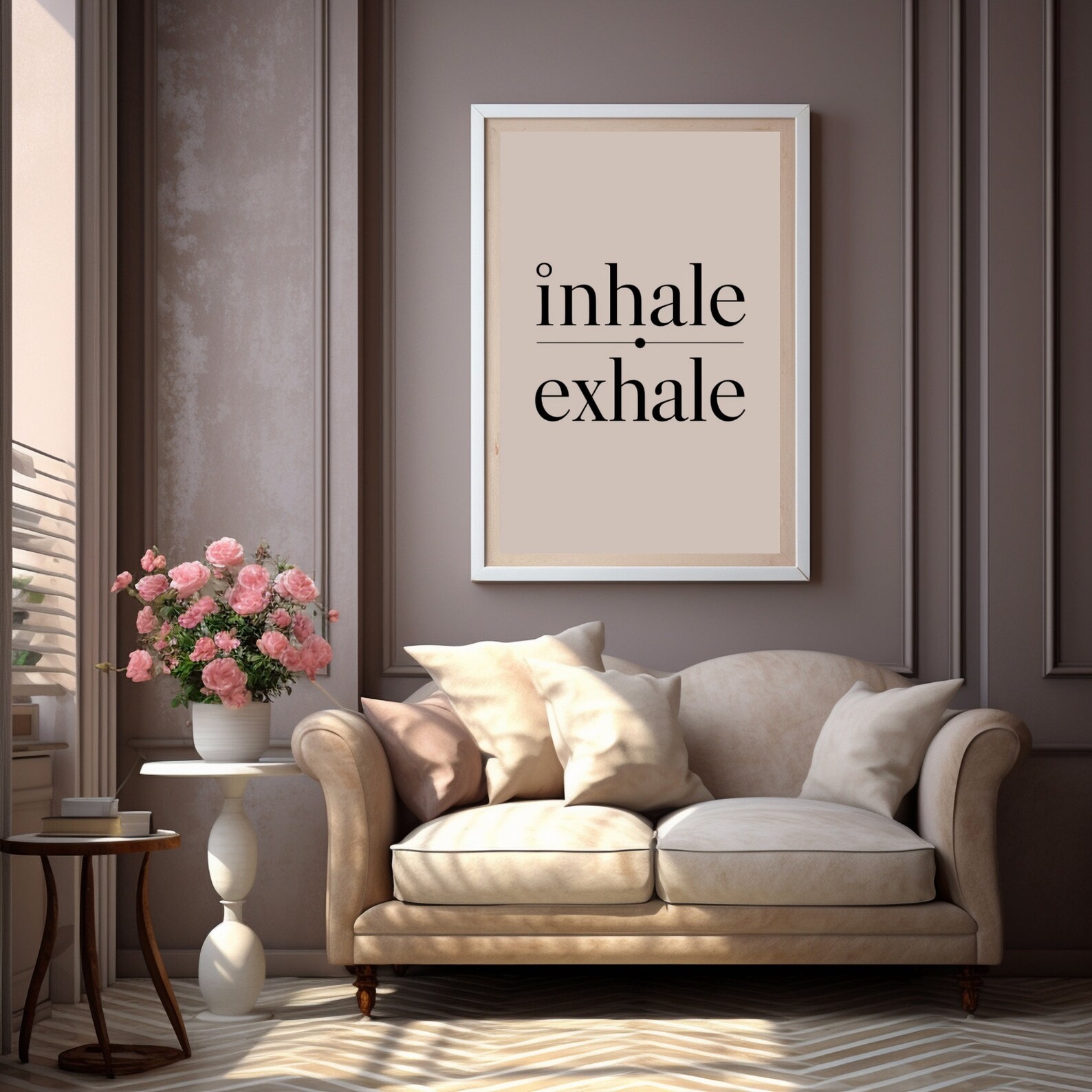 15 Inhale Exhale Wall Art Designs Elegant Posters for Meditative Home ...