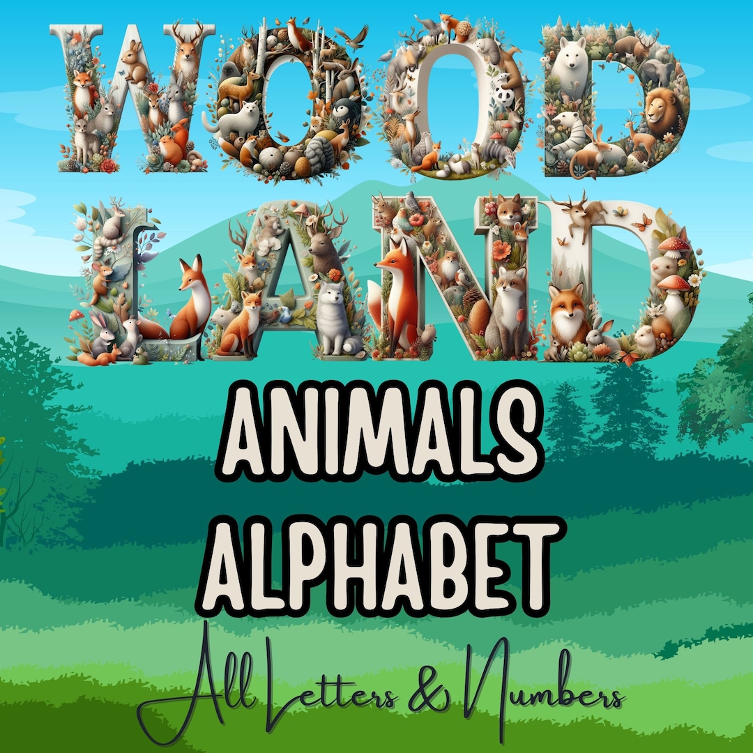 Woodland Animals Alphabet & Numbers Woodland Animals Transparent PNG ...