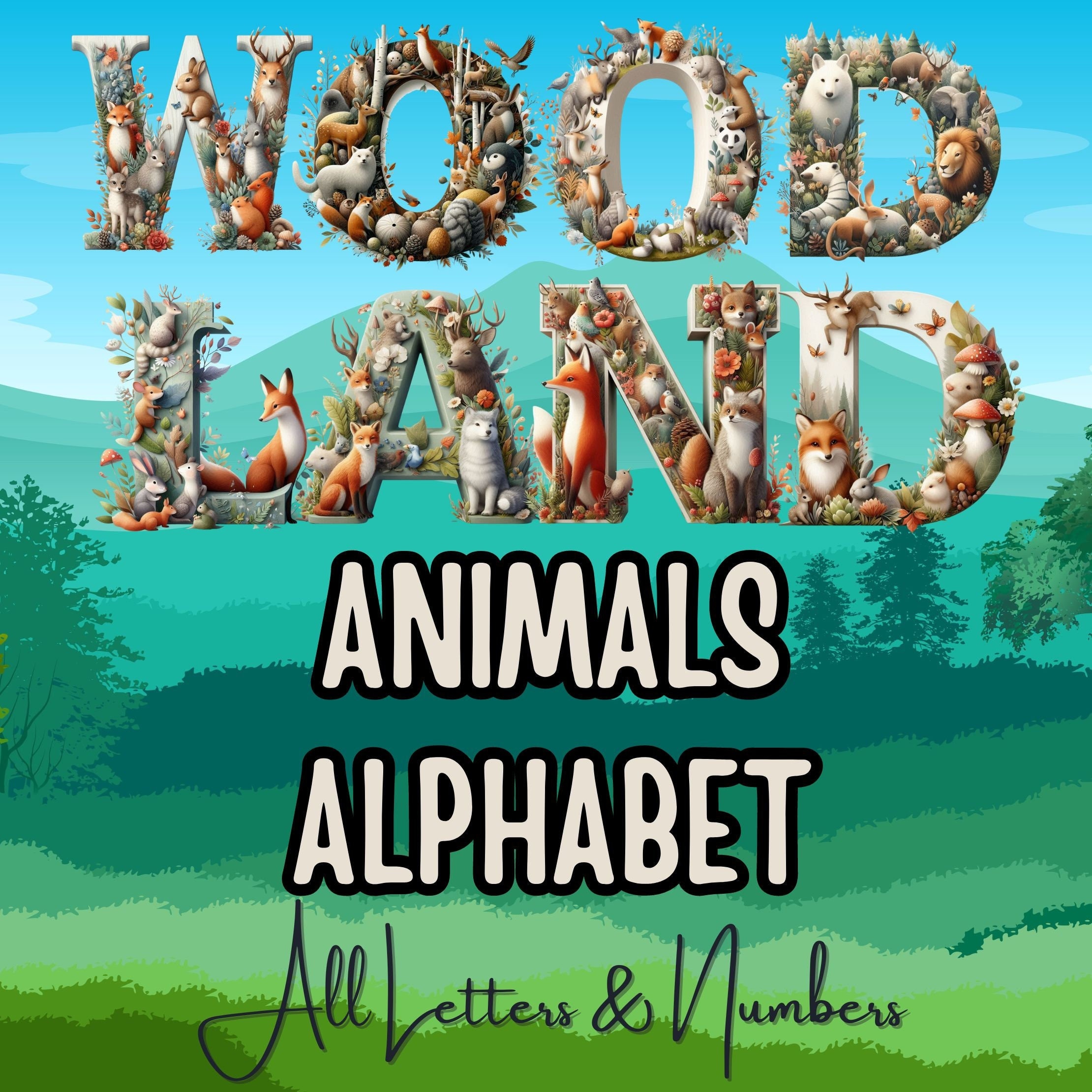Woodland Animals Alphabet & Numbers Woodland Animals Transparent PNG ...